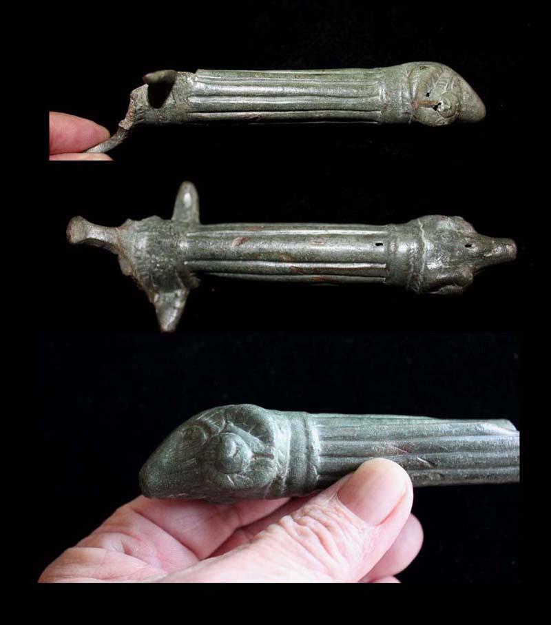 Ram's-headed Patera handle terminal, ca. 1st-3rd Cent. A.D., Noble ...