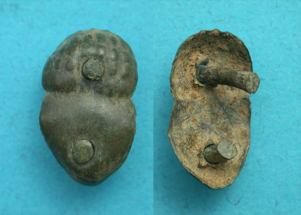 Avar, Belt or Side-strap Mount, Acorn, ca. 8th Cent AD, Noble Roman Coins