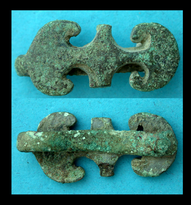 Belt or Strap Mount, Double Peltate, c. 1st-2nd Cent., Noble Roman Coins