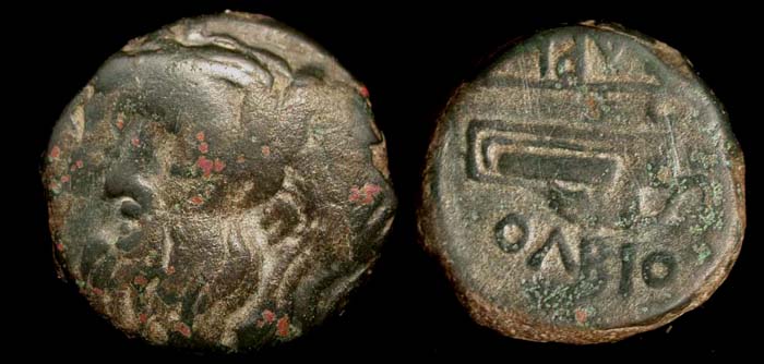 Olbia, Sarmatia, Borysthenes River God, 330-300 BC, Noble Roman Coins