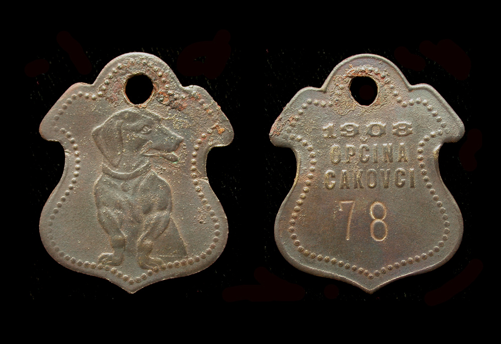 Dog Tag, Hunting License, 1908!, Noble Roman Coins