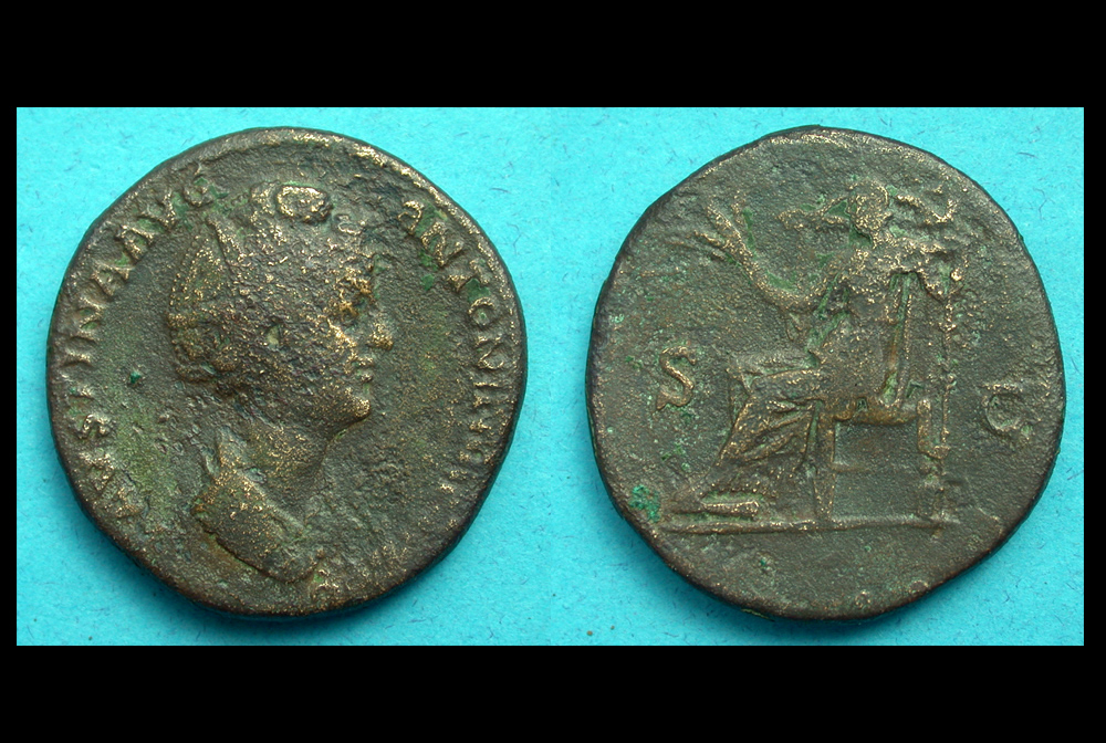 Faustina Senior, Sestertius, Ceres Reverse? Rare?, Noble Roman Coins