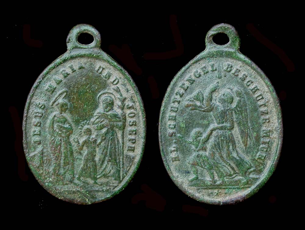 Pendant, Roman Catholic, Germany, JMJ and Angel, ca. 19th Century ...