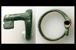 Key Ring, Rotary, Puzzle Padlock, c. 2nd Cent, Sold!, Noble Roman Coins