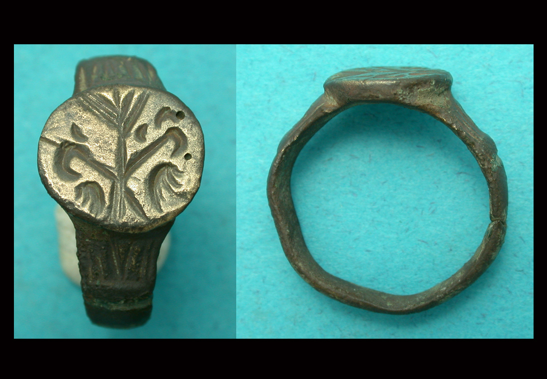 Ring, Medieval, Men's, Walking Stork Intaglio, ca. 11th-16th Cent ...