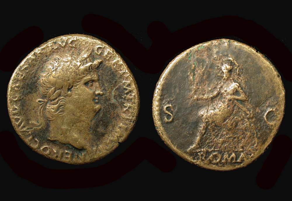 Nero, Sestertius, Roma Reverse SOLD!, Noble Roman Coins