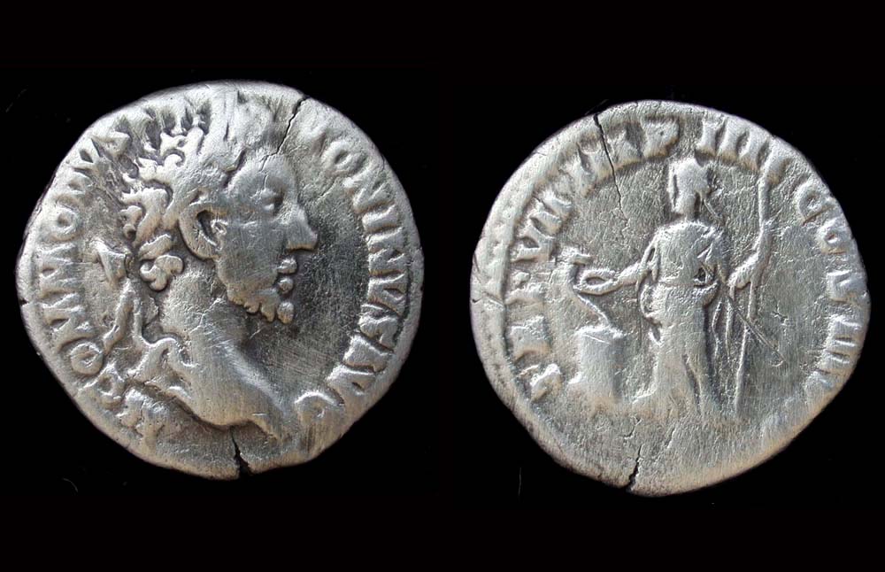 Commodus, Denarius, Salus reverse, Noble Roman Coins