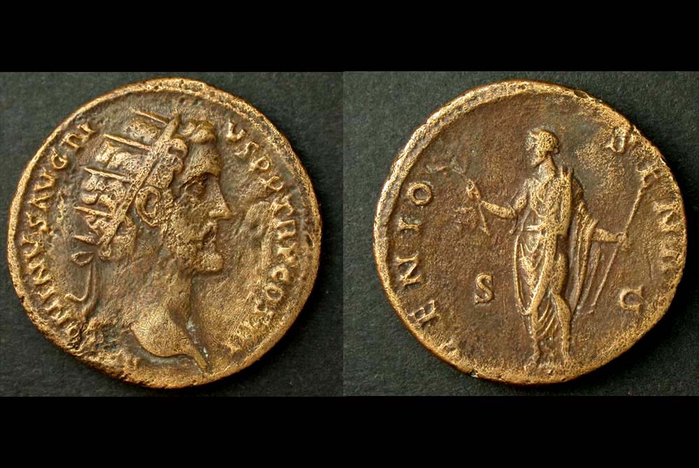 Antoninus Pius, Dupondius, Genio Senatus Reverse, Sold!, Noble Roman Coins
