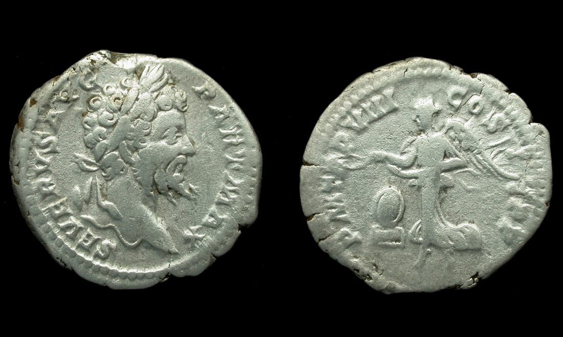 Septimius Severus, Denarius, Victory Reverse, Noble Roman Coins