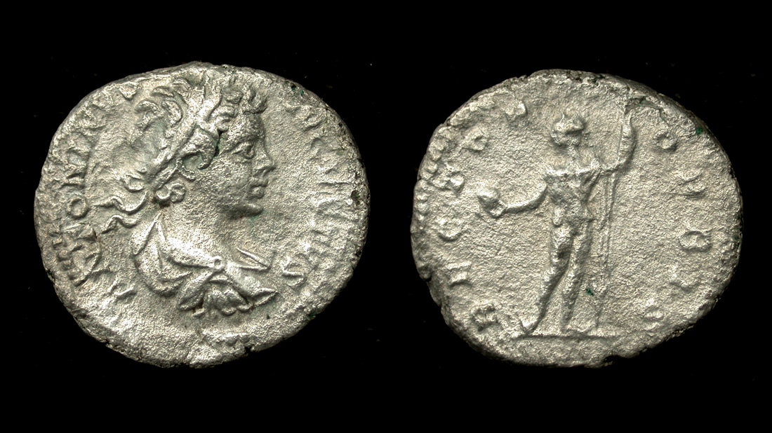 Caracalla, Denarius, Rector Orbis Reverse, Noble Roman Coins