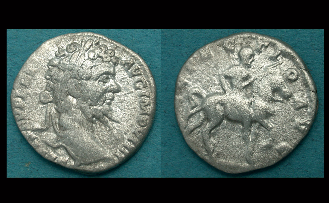 Septimius Severus, Denarius, Mounted for Battle Reverse, Historically ...
