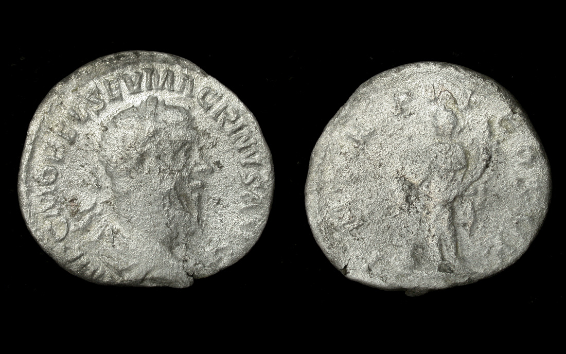 Macrinus, Denarius, Annona reverse, Noble Roman Coins