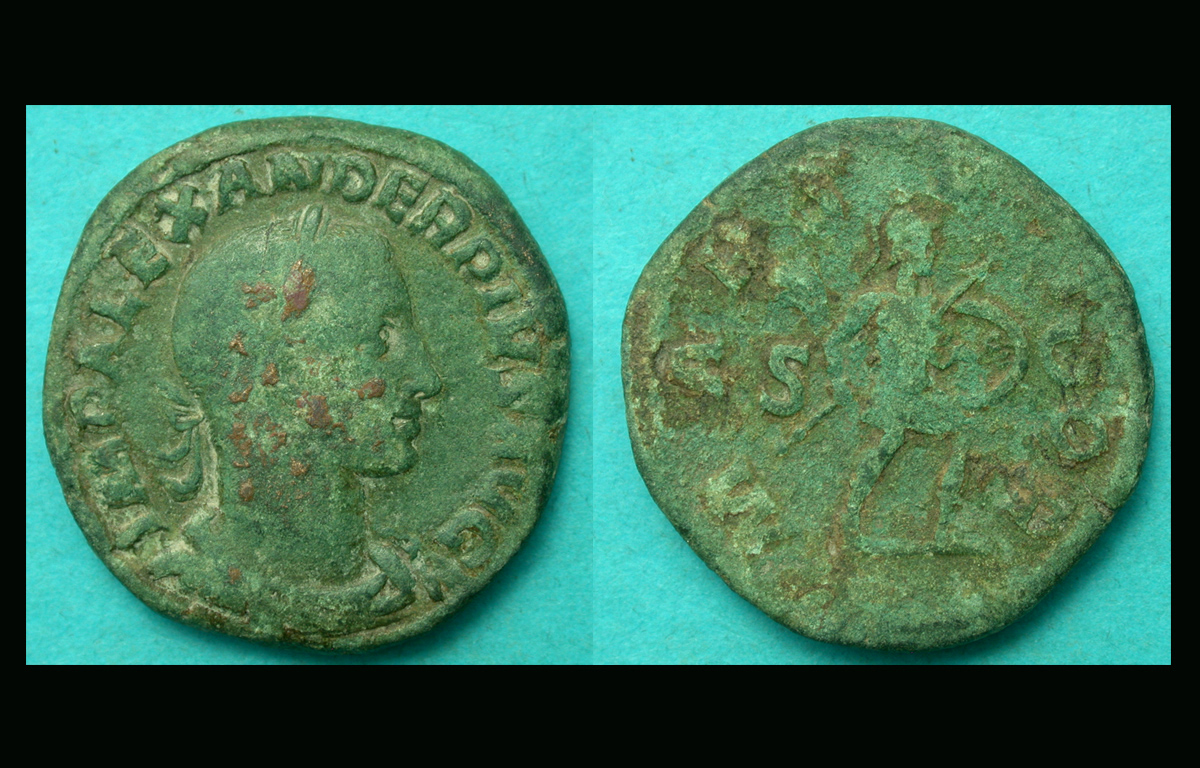 Severus Alexander, Sestertius, Mars the Avenger reverse!, Noble Roman Coins