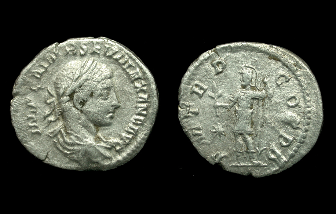 Severus Alexander, Denarius, Mars reverse, Important, Sold!, Noble ...