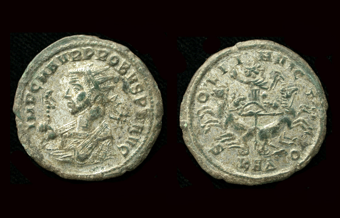 Probus, Silvered Antoninianus, Quadriga facing, Serdica mint, Noble ...