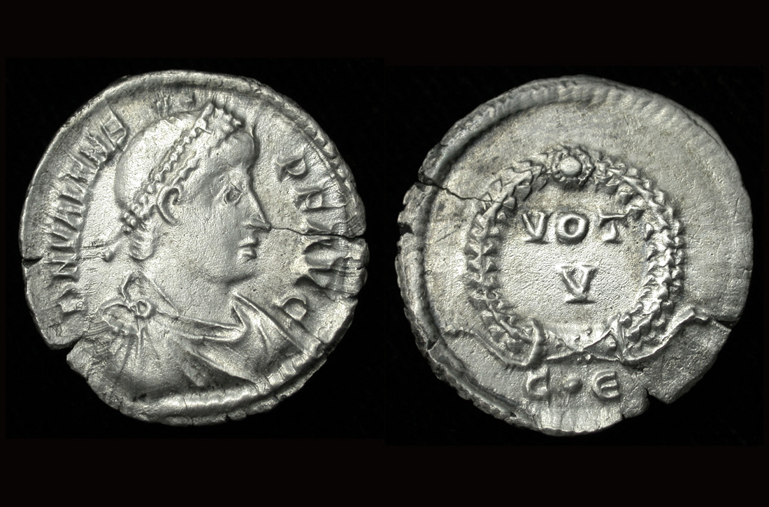 Valens, Siliqua, Votive Reverse, Noble Roman Coins
