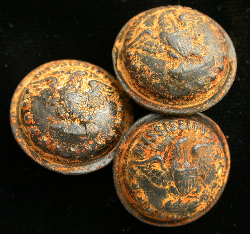 US Civil War Confederate Army Buttons, Repros, Noble Roman Coins